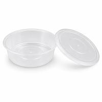 China Fitted Lid Disposable Food Bowls 2500ml Extra Thick PP Meal Prep Container for sale