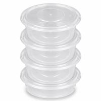 China Fitted Lid Disposable Food Bowls 2500ml Extra Thick PP Meal Prep Container for sale
