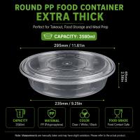 China PP Party Platter Disposable Serving Bowl 3580ml Extra Wide with Clear Fitted Lid for sale