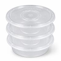 China PP Group Meal Disposable Food Bowls 4080ml Extra Wide with Clear Fitted Lid for sale