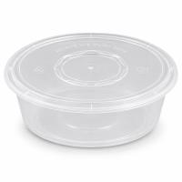 China PP Catering Takeaway Food Bowl Disposable 4500ml Extra Thick Clear Fitted Lidded for sale