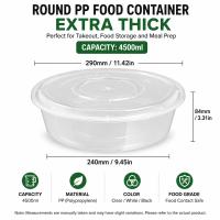 China PP Catering Takeaway Food Bowl Disposable 4500ml Extra Thick Clear Fitted Lidded for sale