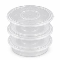 China PP Catering Takeaway Food Bowl Disposable 4500ml Extra Thick Clear Fitted Lidded for sale
