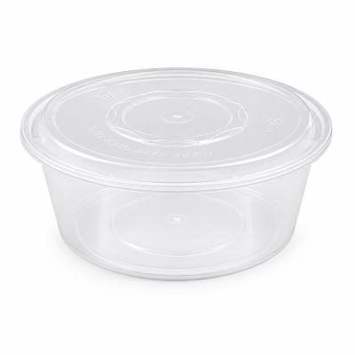 China Deep Round PP Bulk Food Container Disposable 5000ml with Clear Fitted Lid for sale