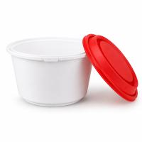 China Snap Lock Red Lid Tamper Evident Container 1588ml Extra Deep PP Family Meal Bowl for sale
