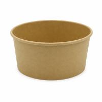 China Deep Round Kraft Paper Food Containers 750ml for Noodles Rice Takeaway Meals for sale