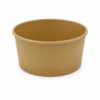 China Deep Kraft Paper Take Out Boxes 1000ml Microwave Safe For Full Meals for sale