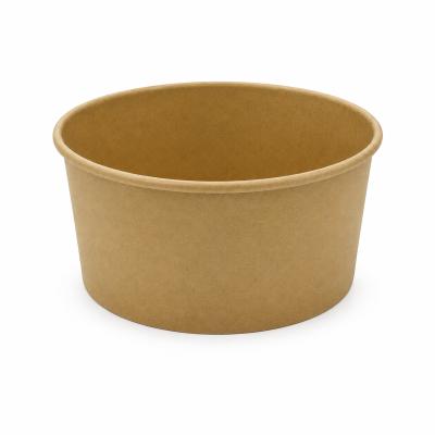 China Deep Kraft Paper Take Out Boxes 1000ml Microwave Safe For Full Meals for sale