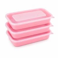 China PP Bento Box Container 520ml Slim Japanese Style Lunch Box with Fitted Lid for sale