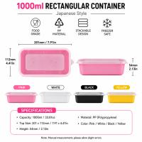 China 1000ml Deep PP Lunch Box for Full Meals / Food Delivery for sale