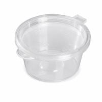 China Mini Round 25ml Clear PP Takeaway Dip Cup With Lid Dipping Sauces Dressing for sale
