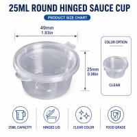 China Mini Round 25ml Clear PP Takeaway Dip Cup With Lid Dipping Sauces Dressing for sale