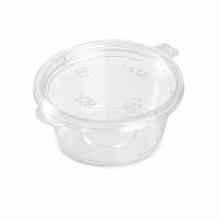 China Wide Round 35ml Clear PP Condiment Cup With Lid Dips Platters Takeaway for sale