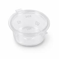 China 50ml Extra Wide Clear PP Sauce Cup Hinged for Sharing Dips Sides Takeaway for sale