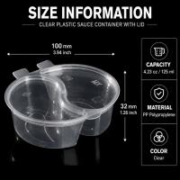 China 125ml Extra Wide Clear PP Takeaway Sauce Containers for Desserts Toppings for sale