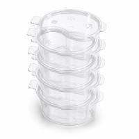 China 125ml Extra Wide Clear PP Takeaway Sauce Containers for Desserts Toppings for sale