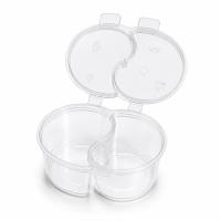 China 125ml Extra Wide Clear PP Takeaway Sauce Containers for Desserts Toppings for sale