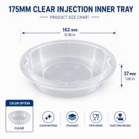 China 175mm Clear PP Injection Molded Inner Tray for Toppings Meal Inserts for sale