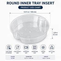 China 140mm Clear Round Inner Tray Insert with Dual Positioning Supports for sale