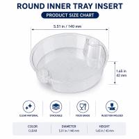 China Deep Round PP Inner Tray Insert 140mm for Takeaway Meal Packaging for sale