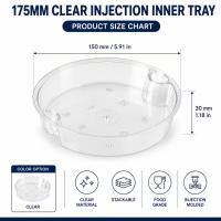 China 175mm Series Clear Round Inner Tray for Side Dishes / Meal Toppings for sale