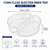 China 175mm Series Two Section Clear Inner Tray for Divided Meal Packaging for sale