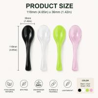 China 118mm Reusable Plastic Soup Takeaway Cutlery for Dessert Food Tasting Set for sale