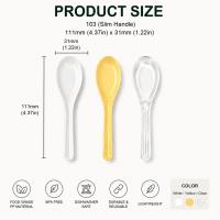 China Slim Handle Model 103 PP Disposable Tableware Spoons for Dessert Cup Tasting for sale