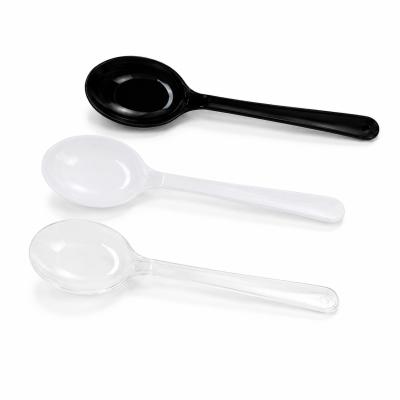 China Deep Round Model 111 PP Disposable Tableware Spoon for Soup Porridge Meals for sale