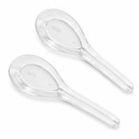 China S203 Mini Round PP Food Tasting Spoon for Condiments Samples Dessert Cups for sale
