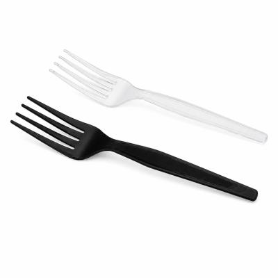 China Catering Takeaway Disposable Tableware 7 Inch PP Dinner Fork With Textured Handle for sale