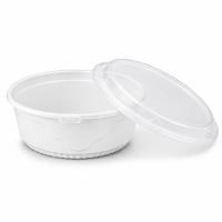 China Snap Lock Round Tamper Evident Container 2500ml with Clear Secure Lid for sale
