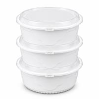 China Soup / Bulk Catering Snap Lock Bowls 3000ml Deep Tamper Evident Container for sale