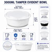 China Soup / Bulk Catering Snap Lock Bowls 3000ml Deep Tamper Evident Container for sale