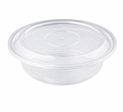 China Clear Lid Shallow PP Bowl 450ml Stackable For Sides / Desserts for sale