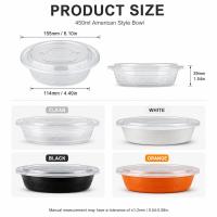 China Clear Lid Shallow PP Bowl 450ml Stackable For Sides / Desserts for sale