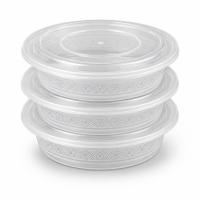 China Clear Lid Wide PP Disposable Soup Bowls 750ml for Salads / Noodles for sale