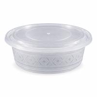 China Meal Prep Takeout Deep Round PP Container Disposable with Lid 1000ml for sale