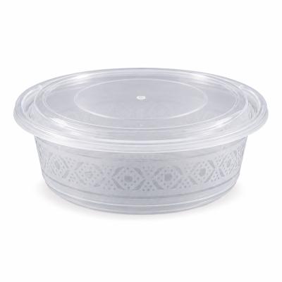 China Meal Prep Takeout Deep Round PP Container Disposable with Lid 1000ml for sale