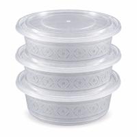 China Meal Prep Takeout Deep Round PP Container Disposable with Lid 1000ml for sale