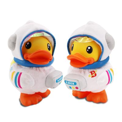 China Spray Painting Plastic Piggy Bank Toy Non Phthalate PVC Yellow Piggy Bank Duck for sale