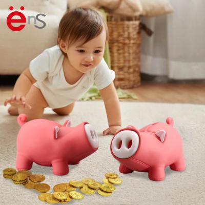 China Custom Pink Piggy Bank Non Phthalate PVC Vinyl Material ISO BSCI Approved for sale