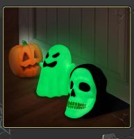 China Noctilucent Skeleton Halloween Door Stopper Wedge Non Phthalate PVC Material for sale