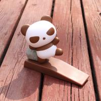 China Eco friendly PVC Panda Door Stopper Decorative Animal Door Wedge for sale