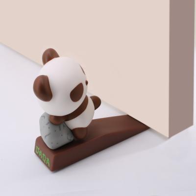 China Eco friendly PVC Panda Door Stopper Decorative Animal Door Wedge for sale