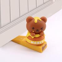 China Novelty Funny Door Draft Wedge Rubber Cute Bear Shaped Door Wedge Stopper for sale