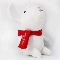 China White Plush Mouse Toys OEM Cotton Plush Toys Poly Bag Packing for sale