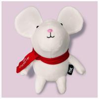 China White Plush Mouse Toys OEM Cotton Plush Toys Poly Bag Packing for sale