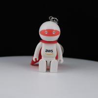 China Non Phthalate PVC Promotional Plastic Keychain 5cm Hight For Gift for sale