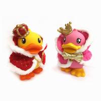 China B.duck PVC Piggy Bank With Costume Special King And Queen Duck Coin Bank for sale